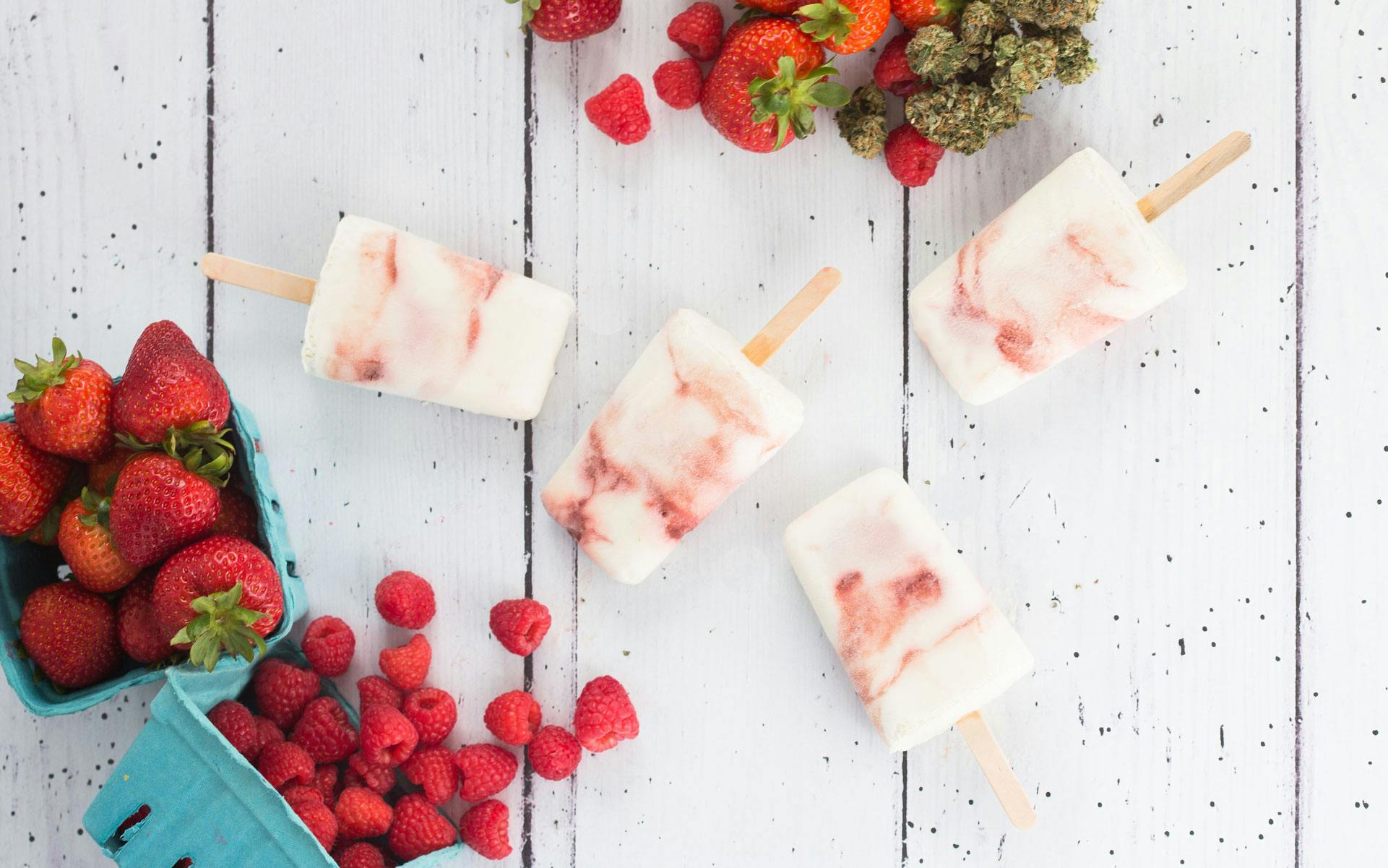 Recipe: Cannabis-Infused Strawberry and Raspberry Yogurt Pops