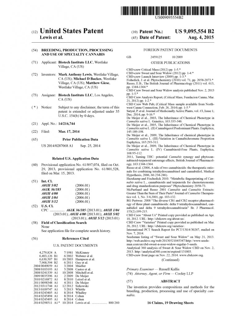 This company filed the first cannabis DNA patent—and nobody knows who ...