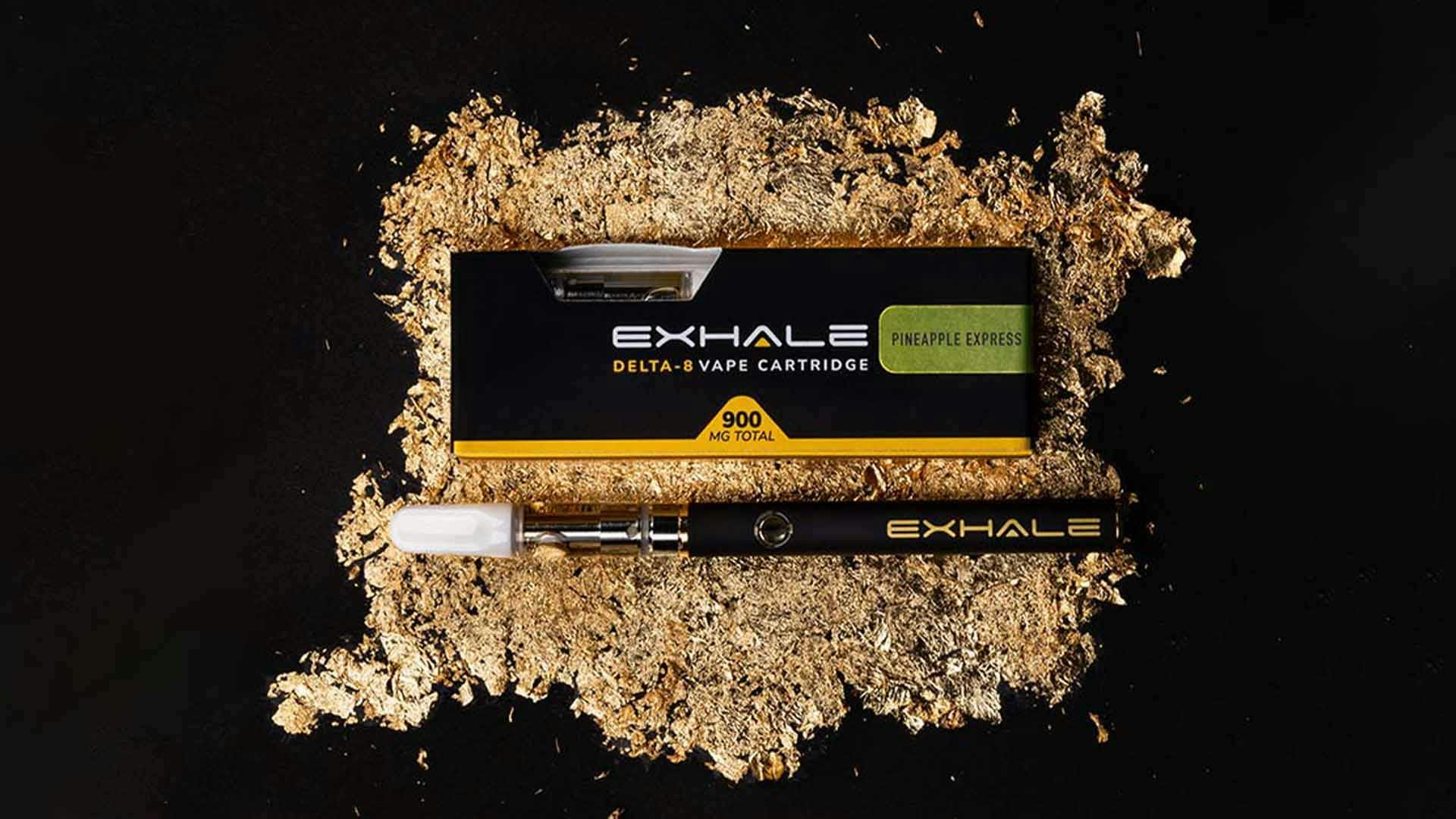 Delta-8 disposables and vape carts from Exhale Wellness offer classic strain options to go | Leafly